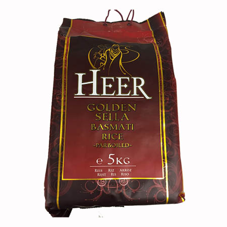 Heer Golden Sella Rice (Ρύζι Ζεματισμένο) 5KG - Euroasia G Trading Food ...